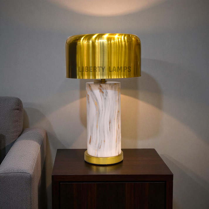 IronCrest Metal Table Lamp with Metal Shade (Pair) – LIBERTY LAMPS