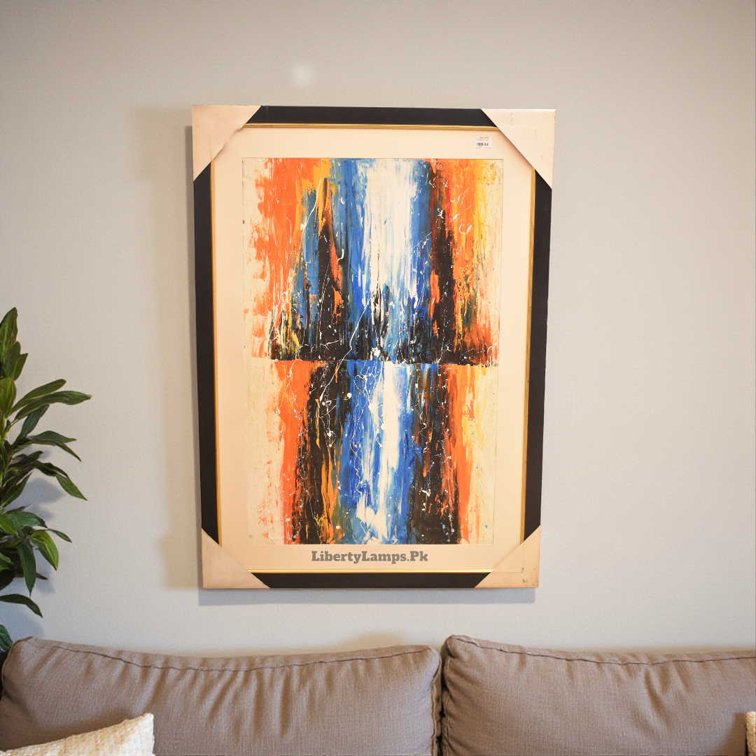 Electric Wave Abstract – Oil Painting (Single) – LIBERTY LAMPS